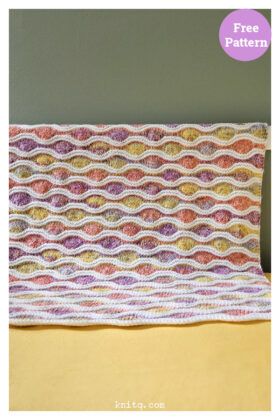 Wavy Whimsy Baby Blanket Free Knitting Pattern