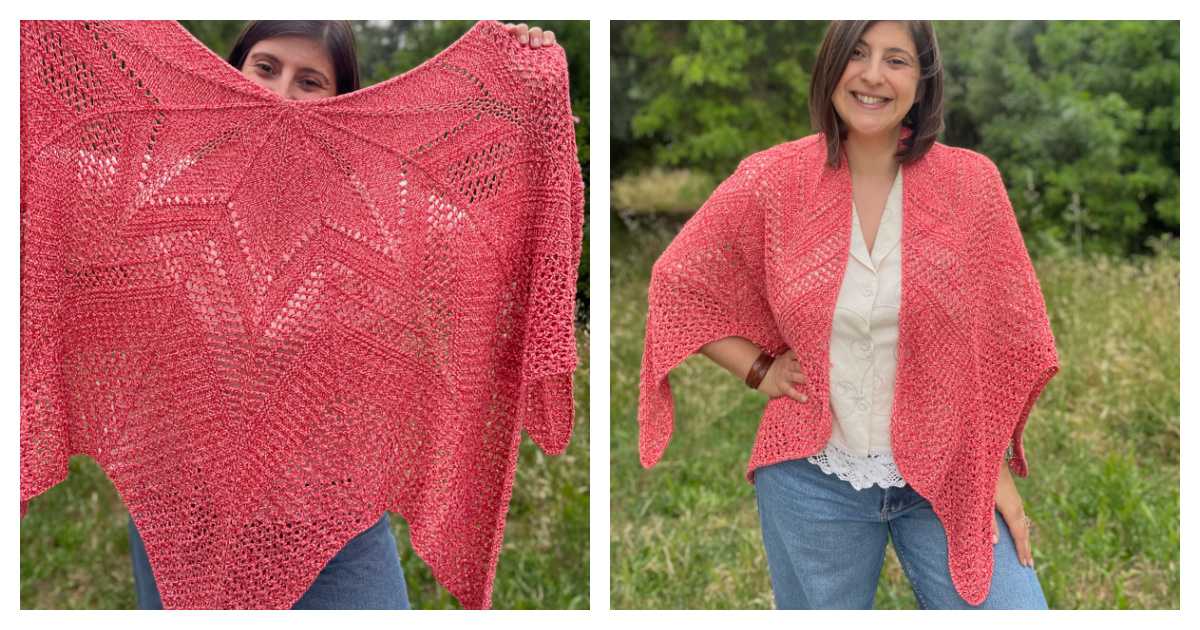 Estrela Star Shawl Free Knitting Pattern and Video Tutorial