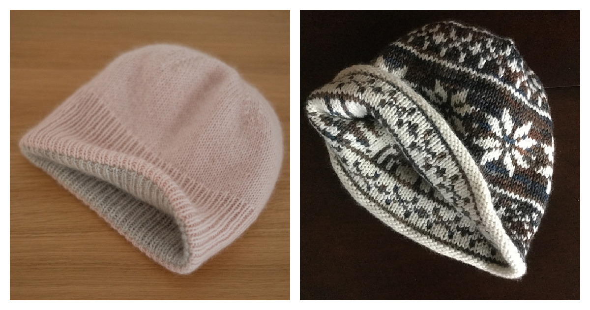 10+ Reversible Double Sided Hat Free Knitting Patterns