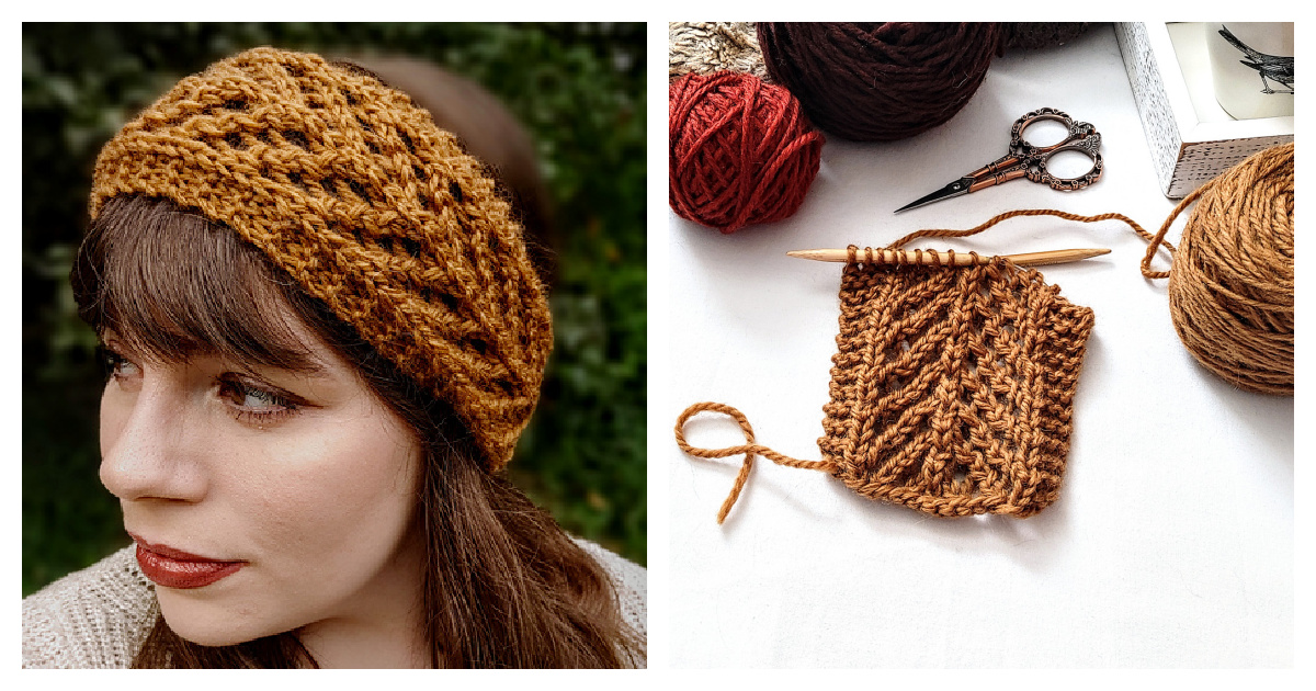 Arrowwood Headband Free Knitting Pattern