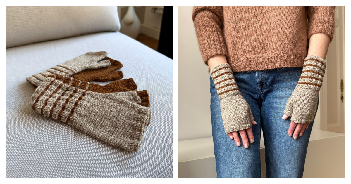 Toffee Mitts Knitting Pattern