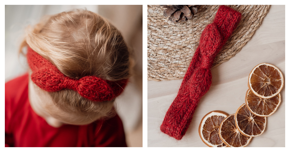 Wisteria Headband Free Knitting Pattern