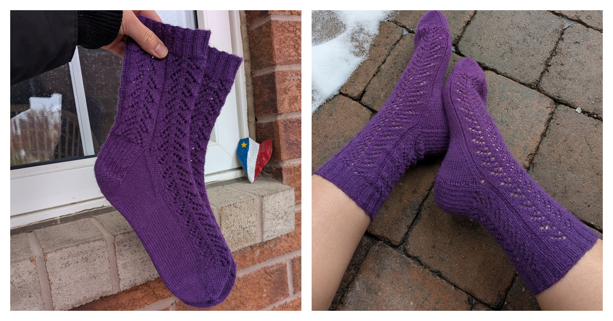Crocus Socks Free Knitting Pattern