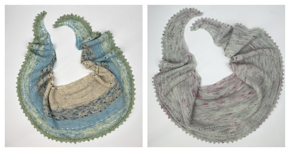 Easy Stash Yarn Shawl Free Knitting Pattern