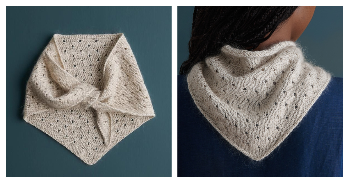 Little Dot Bandana Free Knitting Pattern