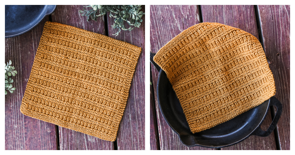 Peace Dishcloth Free Knitting Pattern